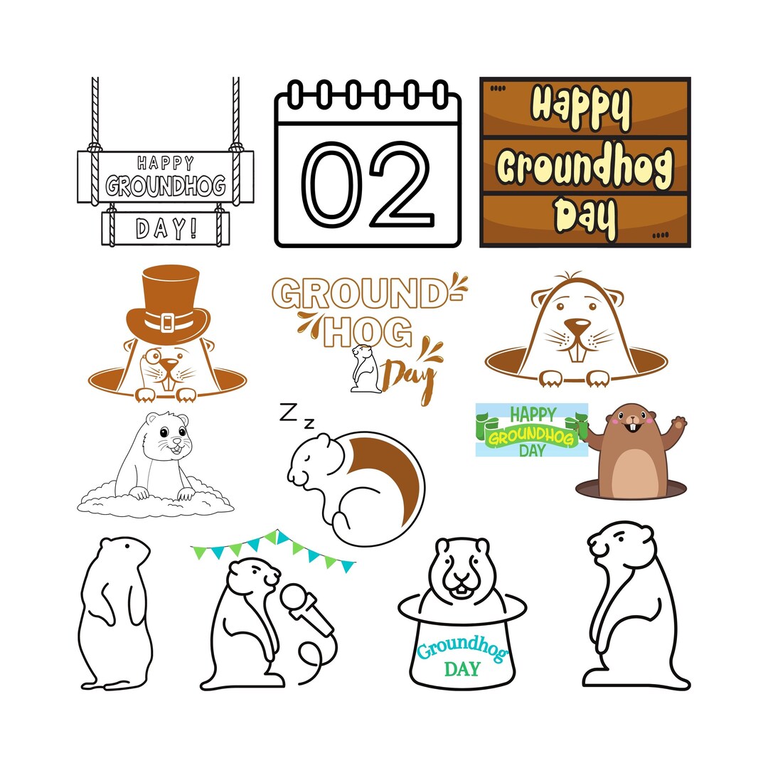 Groundhog Day SVG | Cut Files | JPEG PNG | Files for Cricut ...