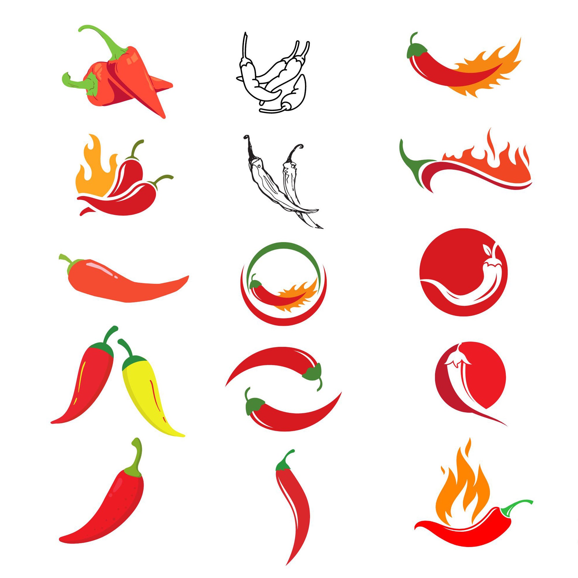 Red Hot Chili Pepper SVG PNG JPEG Cut Files Files for - Etsy