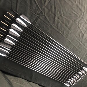 Handcrafted 20x Arrow Combo, 31.5" Arrows for 30-40lbs Bows, Sharp ...