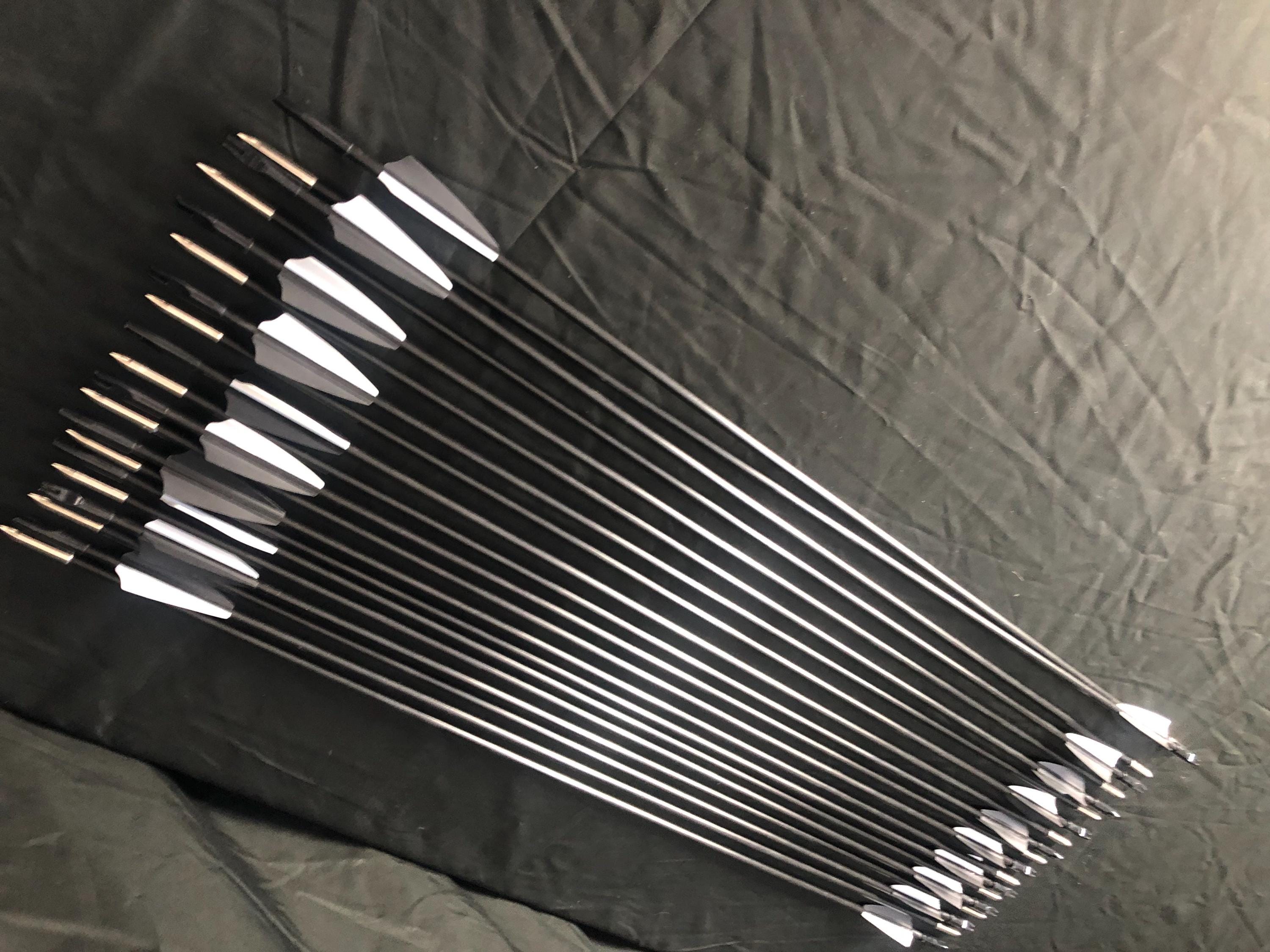 Handcrafted 20x Arrow Combo, 31.5" Arrows for 30-40lbs Bows, Sharp ...