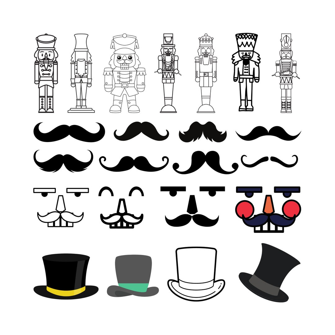 Nutcracker Faces SVG | Cut Files | JPEG PNG | Files for Cricut ...