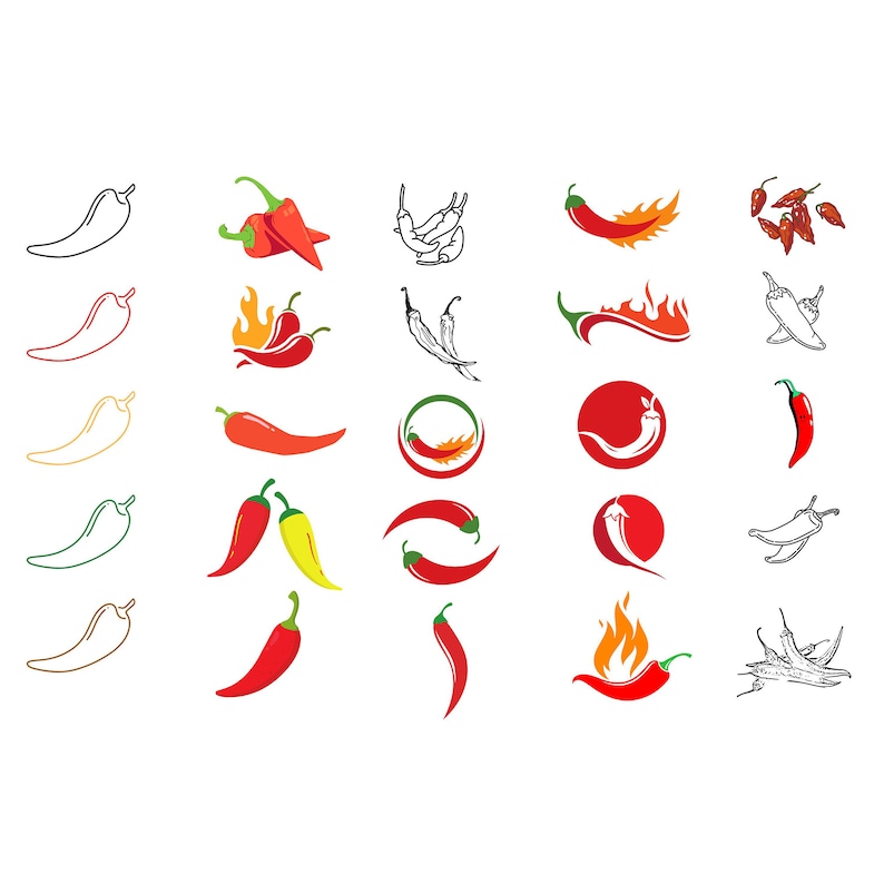 Red Hot Chili Pepper SVG PNG JPEG Cut Files Files for - Etsy