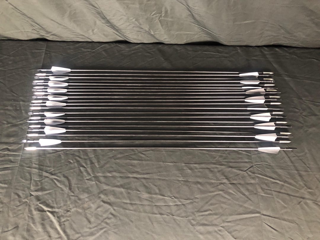 Handcrafted 20x Arrow Combo, 31.5" Arrows for 30-40lbs Bows, Sharp ...
