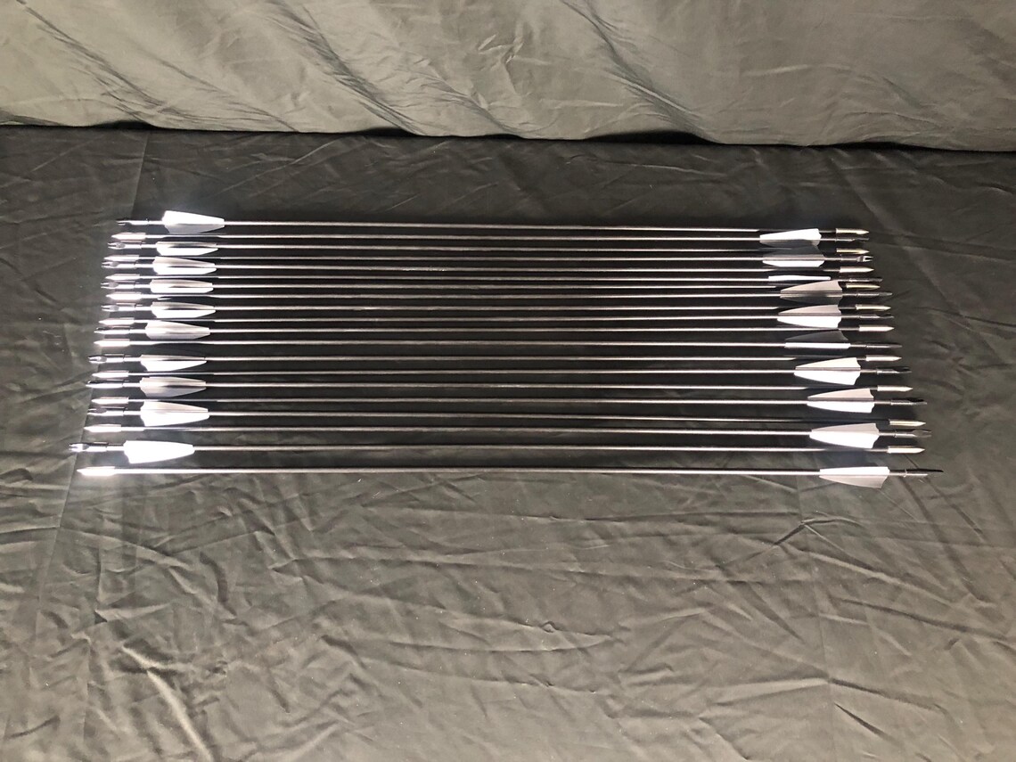 Handcrafted 20x Arrow Combo, 31.5" Arrows for 30-40lbs Bows, Sharp ...