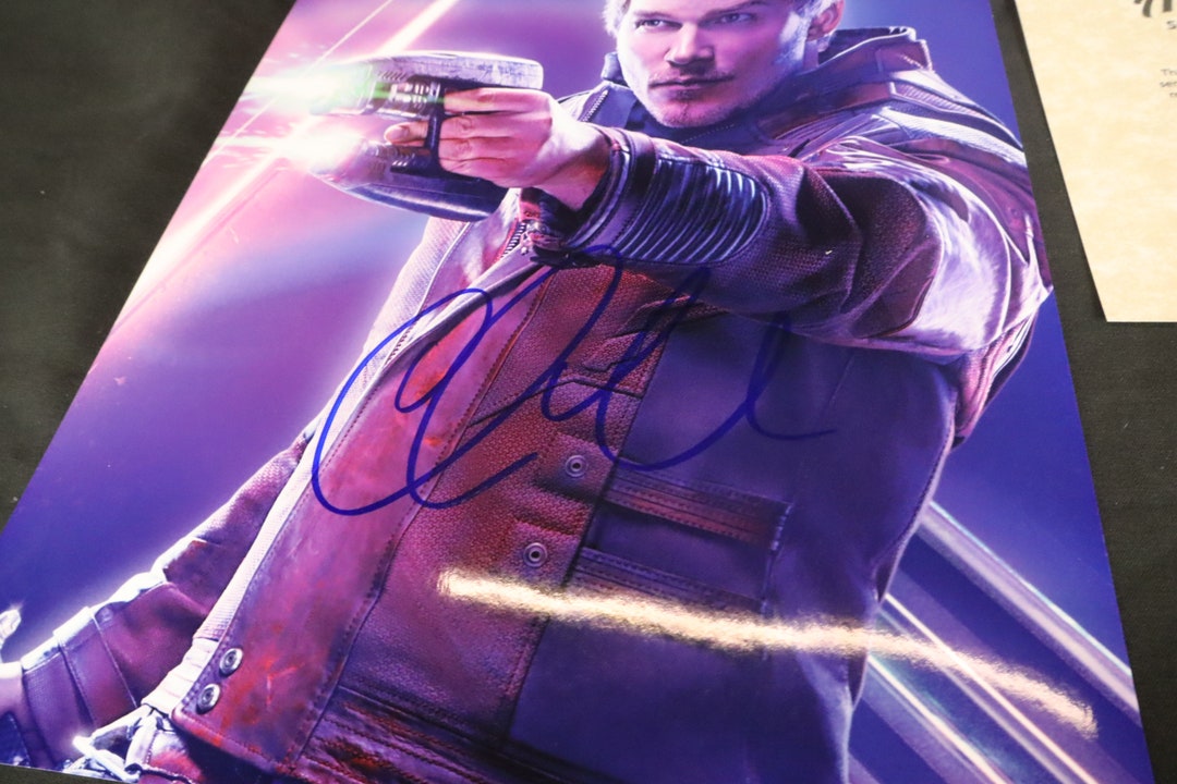 Marvel Comics Christopher Michael Pratt star Lord Hand Signed ...