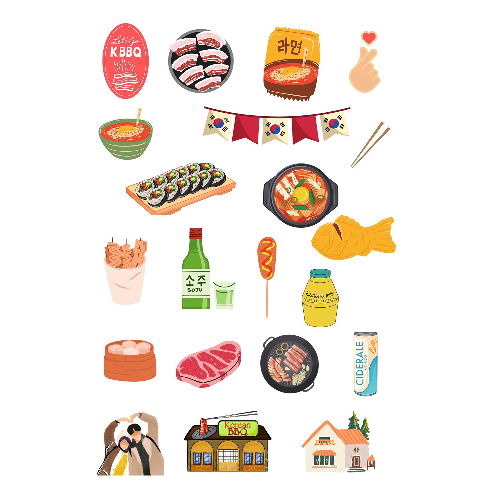 Kdrama SVG Korean Food Cut Files SVG PNG Jpeg Files - Etsy