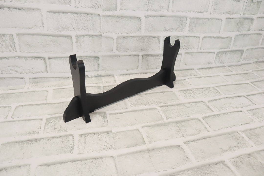 Foldable Table Stand in Black Wooden Decorative One Tier Stand for ...