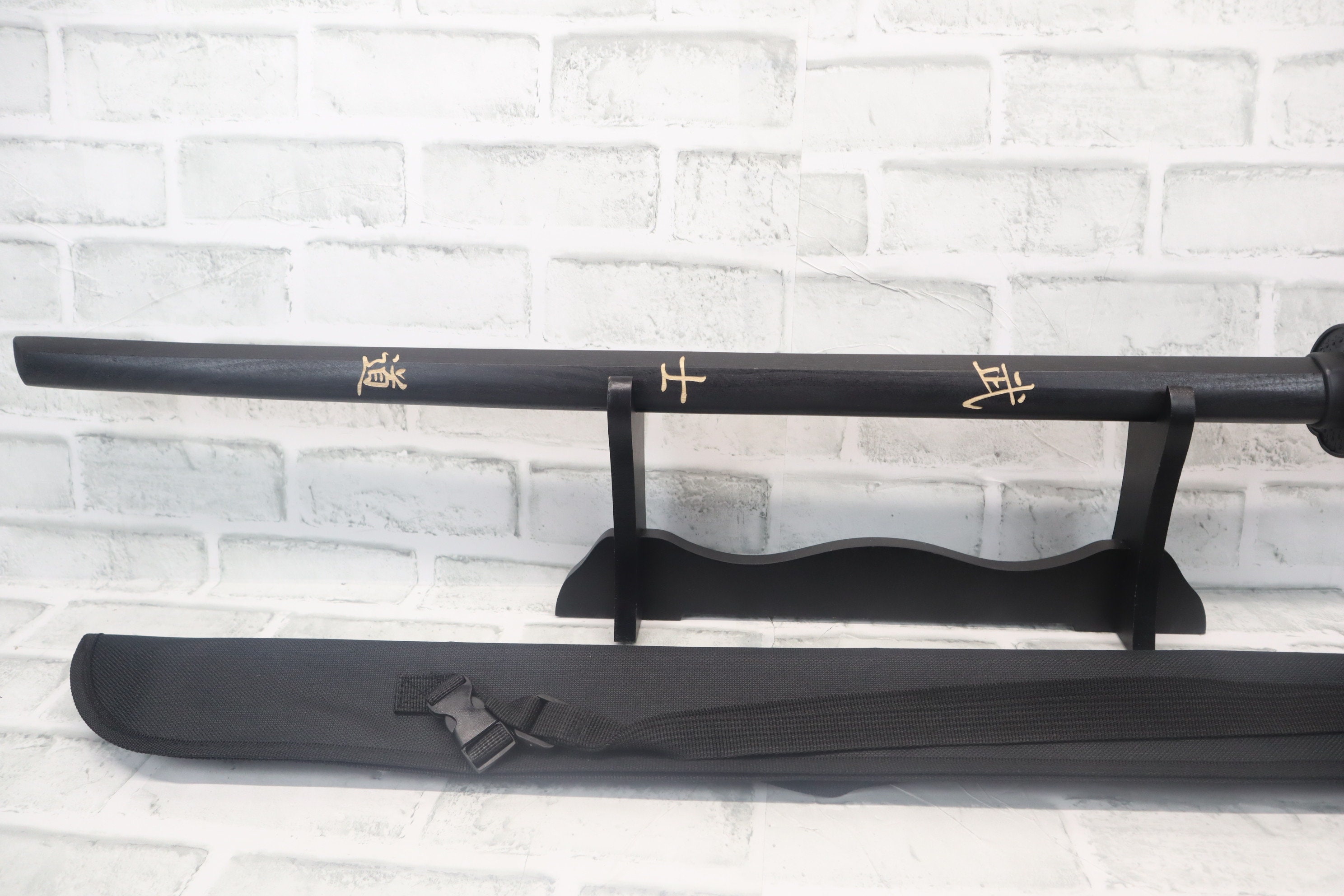 Real Japanese Wooden Bushido Black Handle Cord and Nylon - Etsy