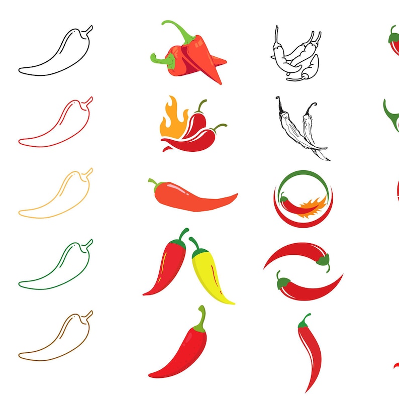 Red Hot Chili Pepper SVG PNG JPEG Cut Files Files for - Etsy