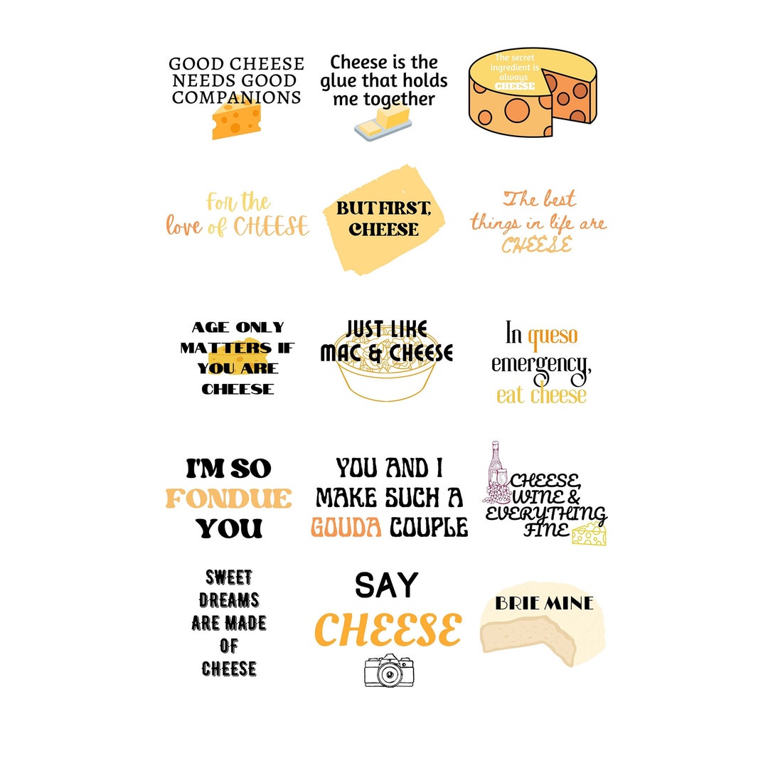 Cheese SVG, PNG, JPEG, Cheese Lover, Vinyl Decal, Laptop Sticker, Cut ...