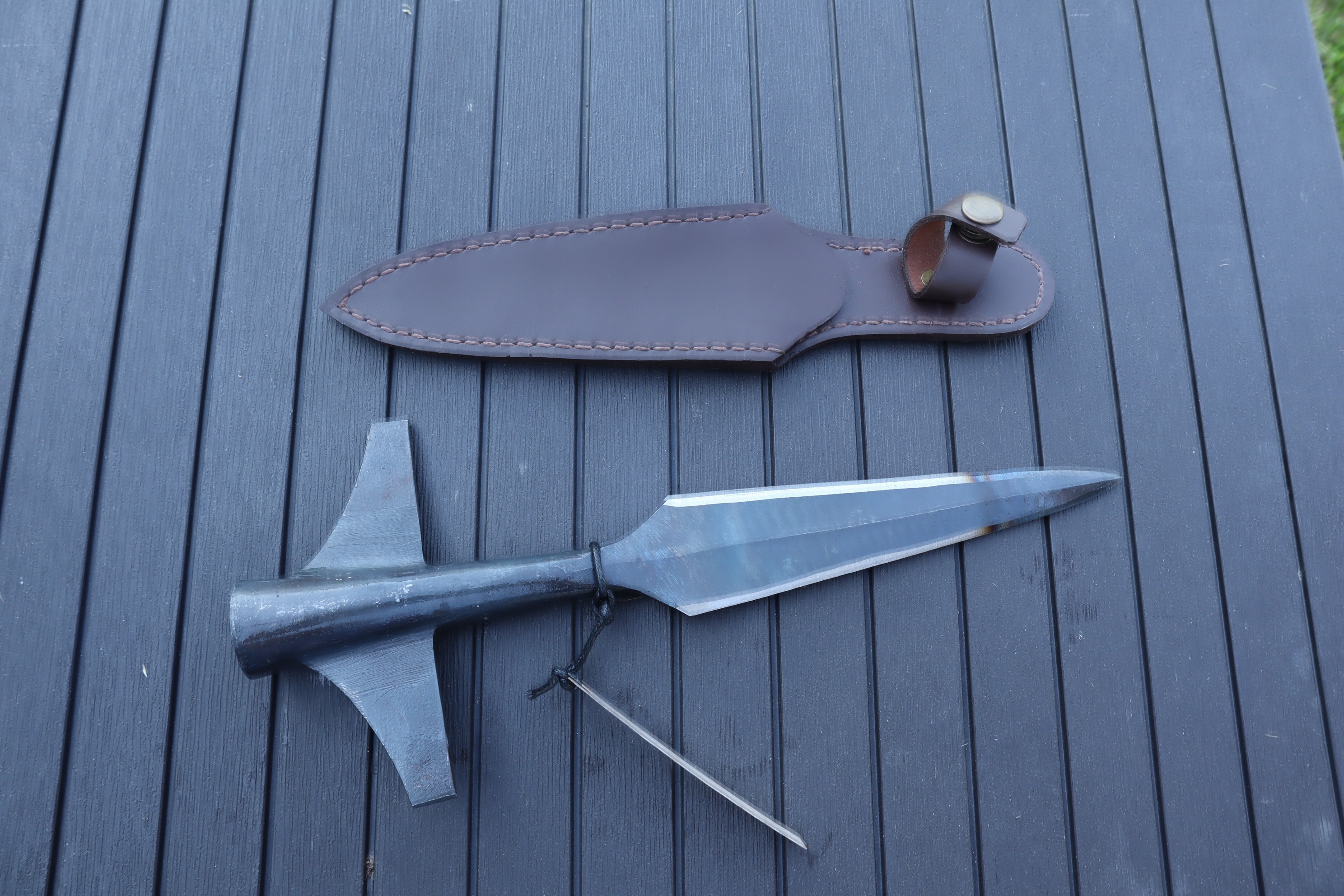 Sharp Hand Forged Boar Spear Head 12", High Carbon Steel Harden Spear ...