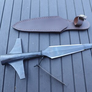 Sharp Hand Forged Boar Spear Head 12", High Carbon Steel Harden Spear ...