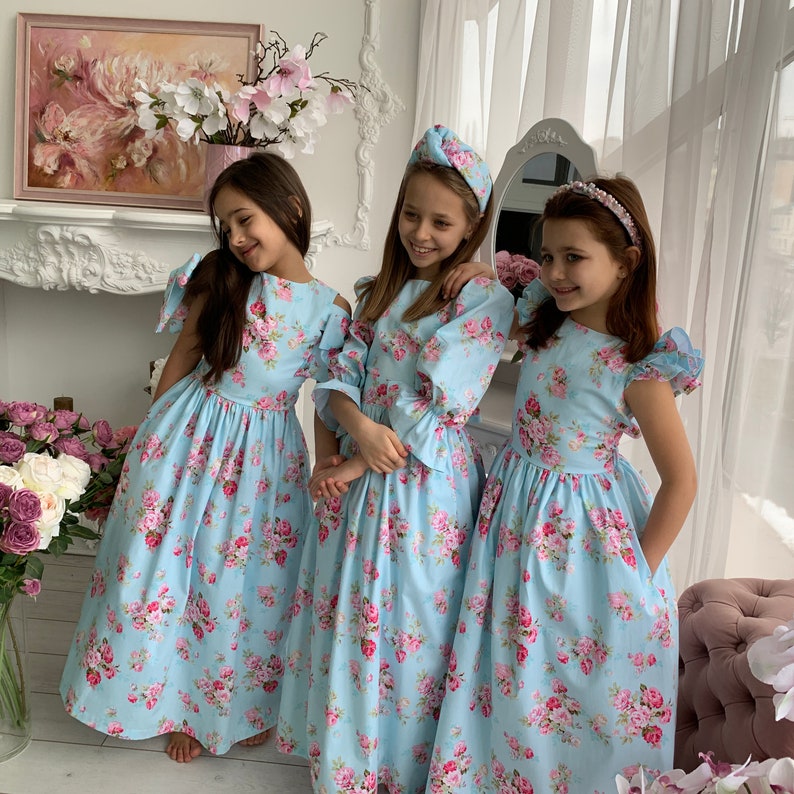 Royal Blue Flower Girl Dress, Flower Girl Dress Ankle Length, Girls ...