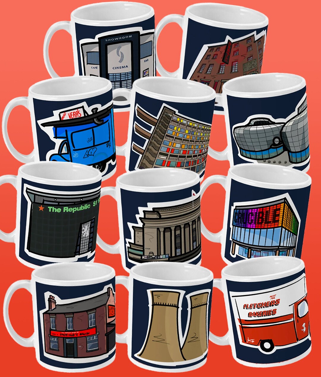 SHEFFIELD MUGS: Iconic Landmarks & Memories in Sheffield Art by James ...