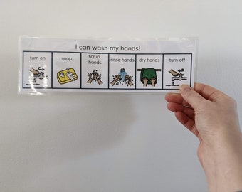 Hand Washing Sequence / Visual Schedule /picture Sequence/ ADL Visuals ...