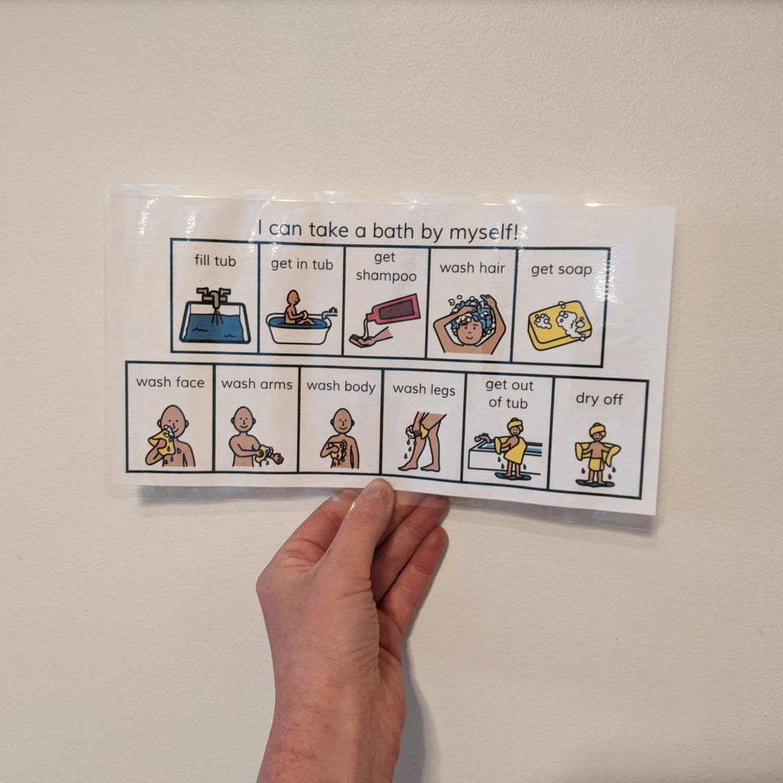 BATHTUB Visual Schedule Picture Sequence Behaviour Support - Etsy Canada