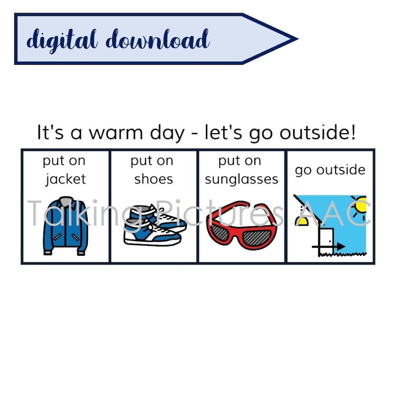 Printable GOING OUTSIDE visual schedule support for different - Etsy ...