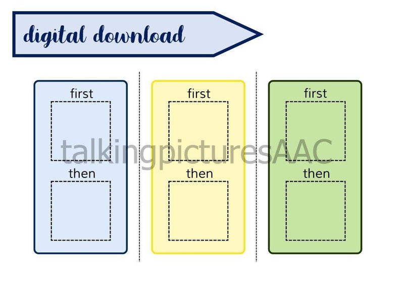 Printable FIRST THEN BOARD 24 Pictures Visual Support for Persons With ...