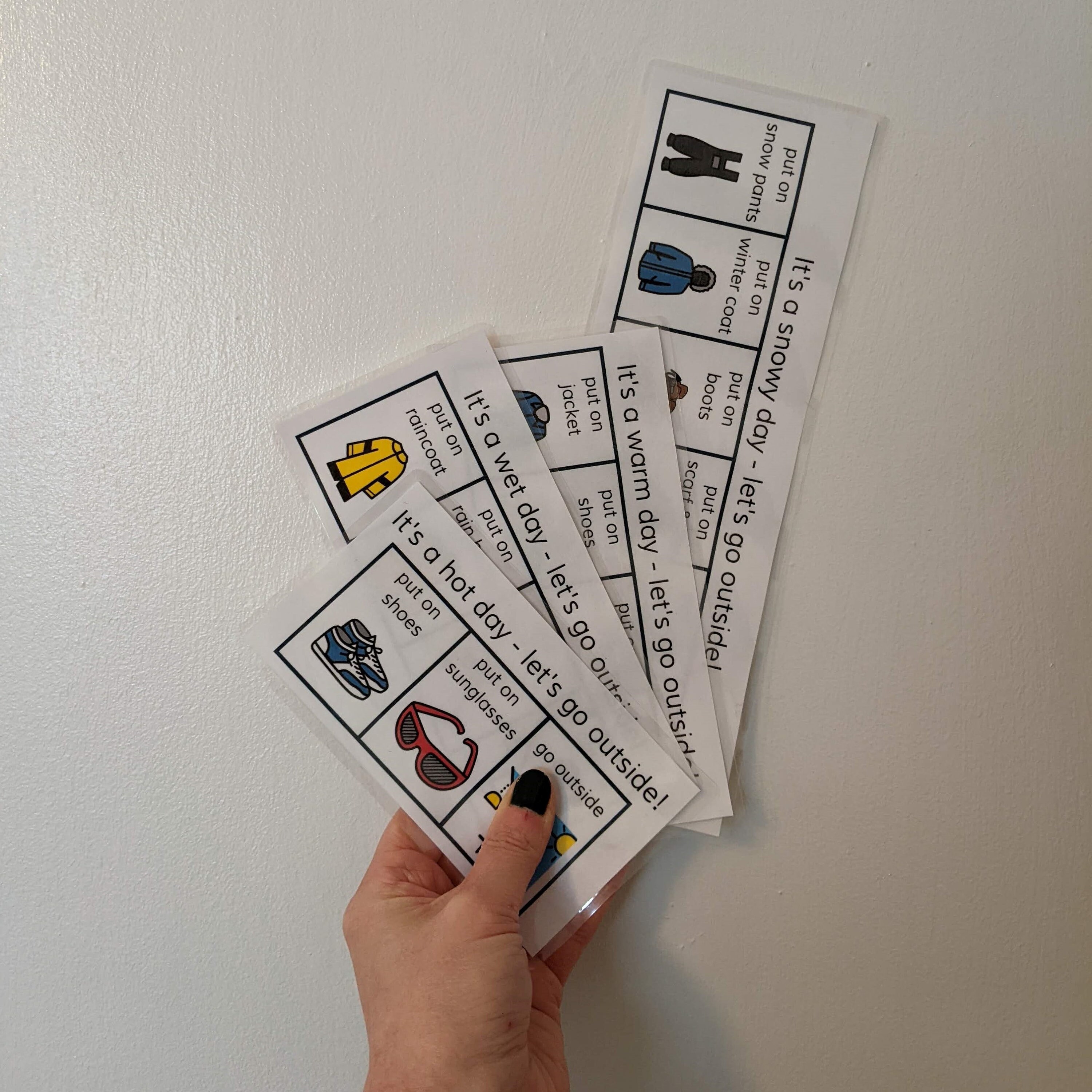 DRESS FOR WEATHER Visual Support for Outside - Etsy