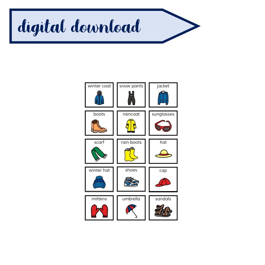 Printable GOING OUTSIDE Visual Schedule Picture Sequence Behaviour ...