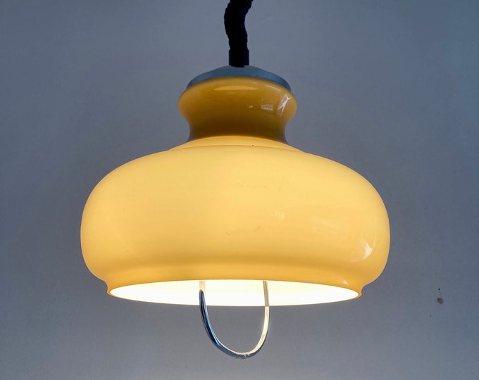 Vintage Caramel Color Opaline Glass Pendant Light - Etsy