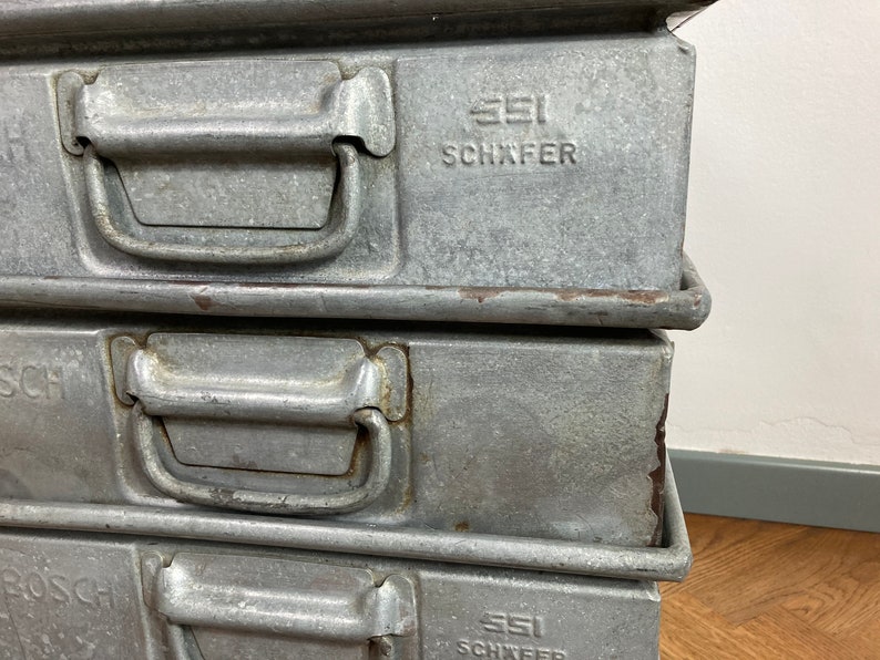 1 of 4 Vintage Industrial Metal Box / Stacking Metal Box BOSCH - Etsy