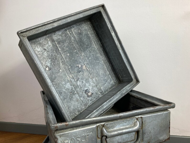 1 of 4 Vintage Industrial Metal Box / Stacking Metal Box BOSCH - Etsy