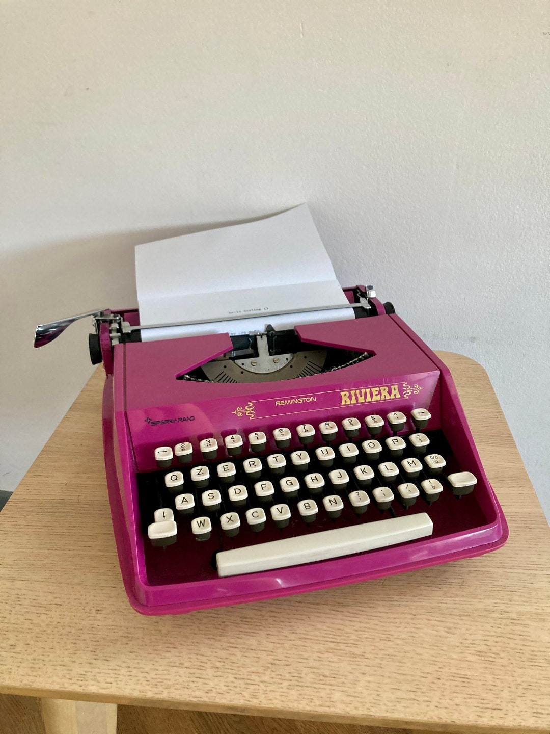 Remington Sperry Rand RIVIERA QWERTY Tipewriter With Hardcase - Etsy