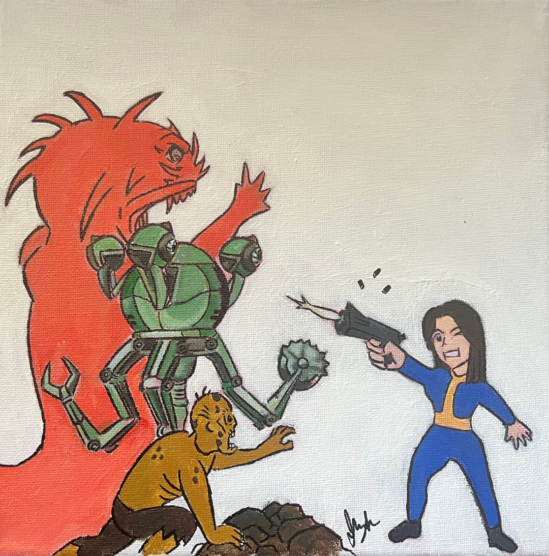 Fallout Video Game Art Cartoon Canvas - Etsy
