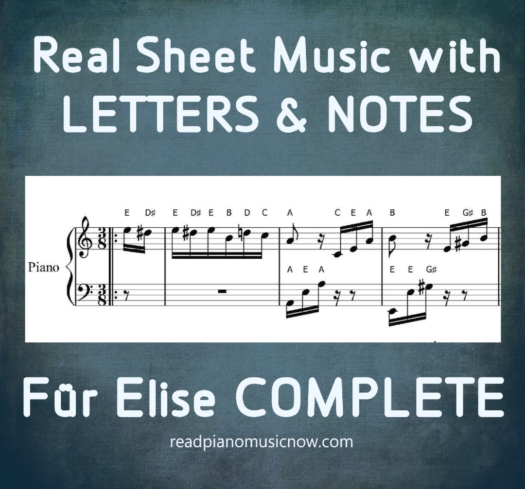 Für Elise COMPLETE | Letter Note-names Included | Sheet Music for Piano ...