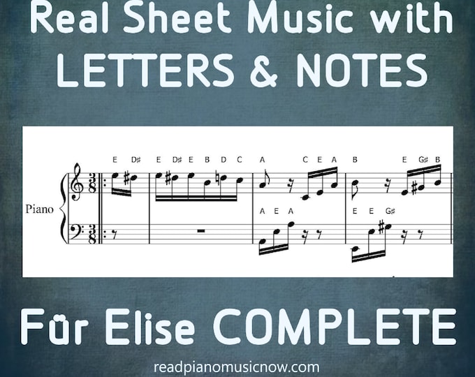 Für Elise COMPLETE | Letter Note-names Included | Sheet Music for Piano ...