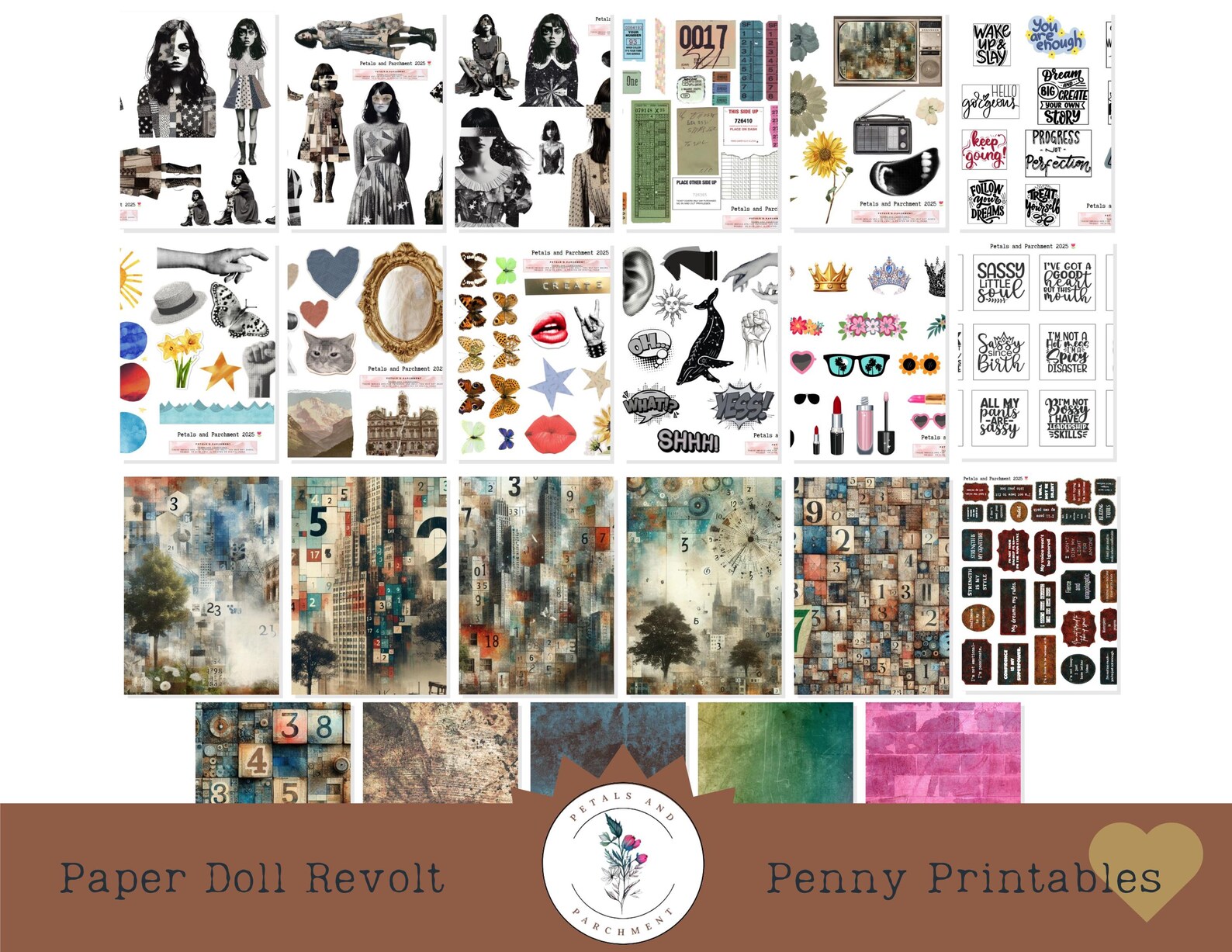 Punk Paper Doll Revolt: Riot Grrrl Junk Journal Kit (digital Download ...