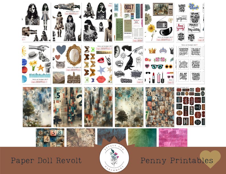 Punk Paper Doll Revolt: Riot Grrrl Junk Journal Kit (digital Download ...