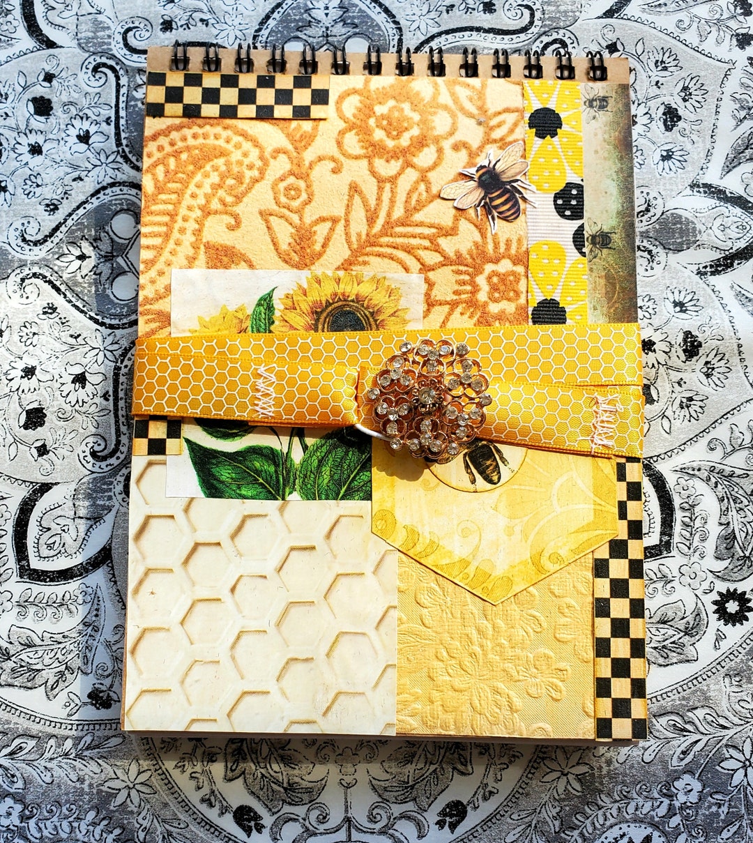 Bee Notebook, Bee Junk Journal, Bee Journal, Bumblebee Notebook, Bee ...