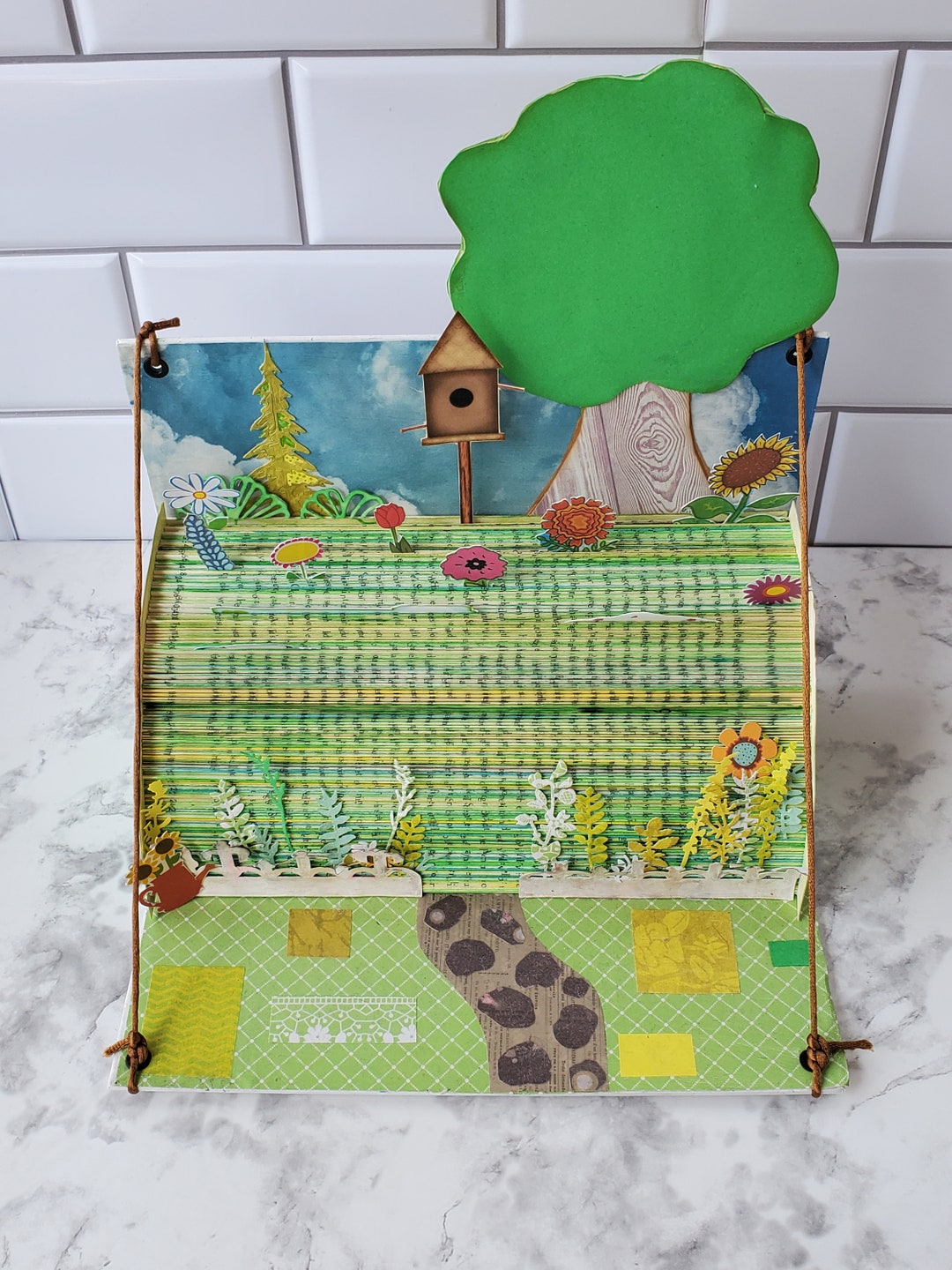 Rolodex, Book Rolodex, Folded Book Holder, Handmade Book Rolodex ...