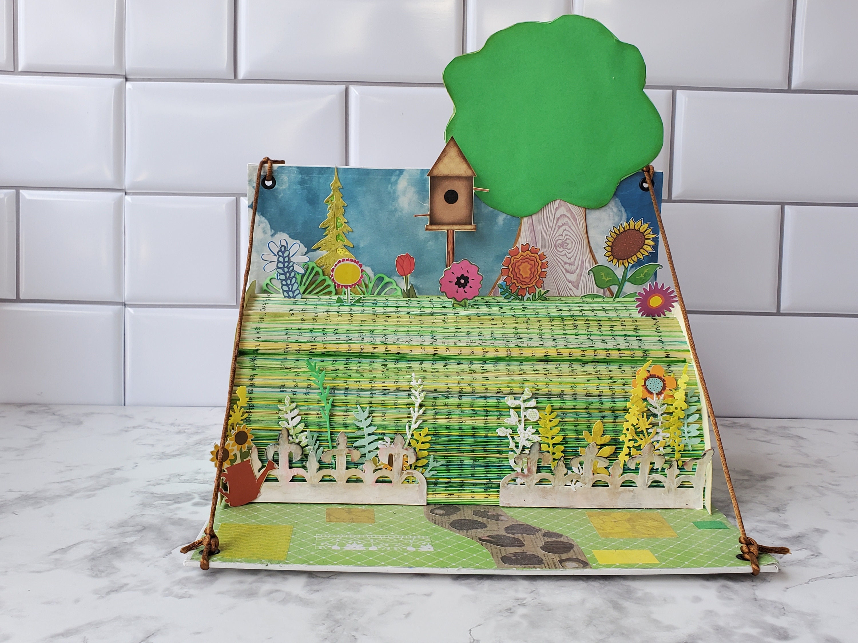 Rolodex, Book Rolodex, Folded Book Holder, Handmade Book Rolodex ...