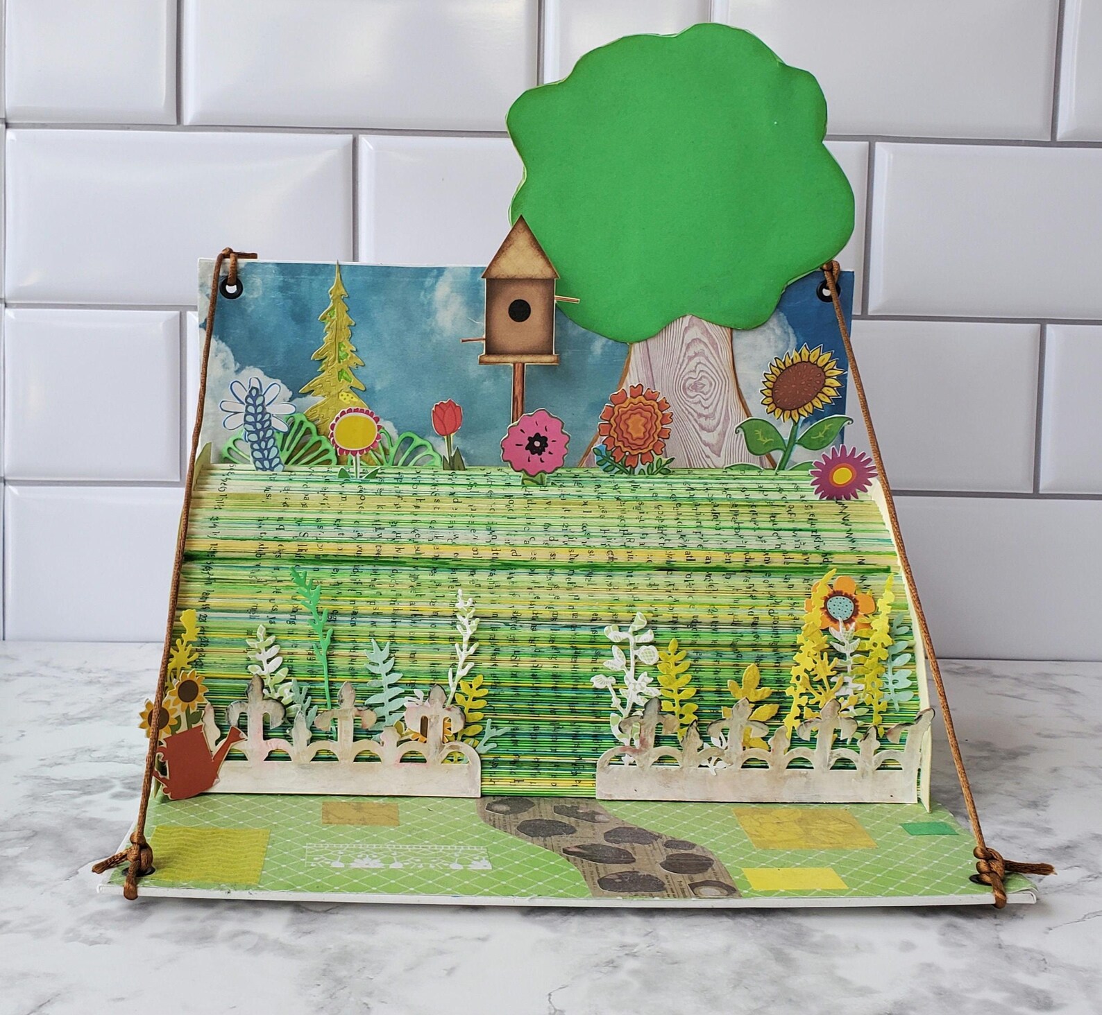 Handmade Folded Book Rolodex: Garden Theme Decor - Etsy