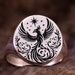 Phoenix Ring, Legendary Rising Signet Ring Women, Mythologic Simurg ...