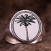 Palm Tree Ring Women, Coconut Signet Ring, Surfers Pinky Ring Man ...