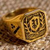 IRELAND Rabbit Ring, Irish Bunny Coin Signet Ring Women, Celtic Eire ...