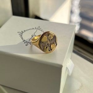 Albatross Signet Ring the Great Wandering Albatross Bird | Etsy