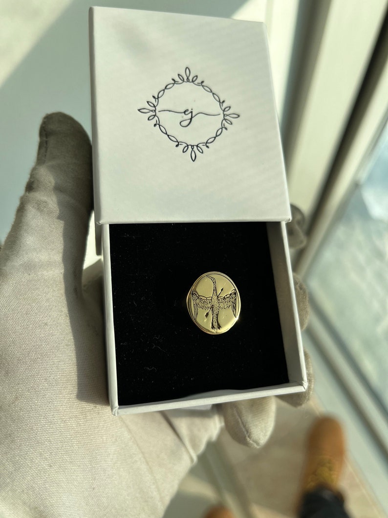 Albatross Signet Ring the Great Wandering Albatross Bird | Etsy