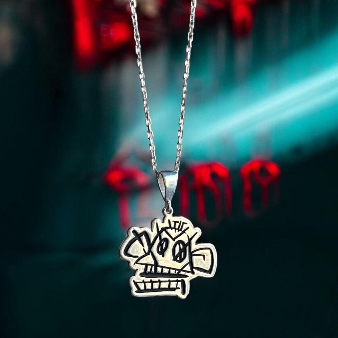 Monkey Bomb Necklace Man, Jinx Graffiti Pendant Women, Powder Jewelry ...