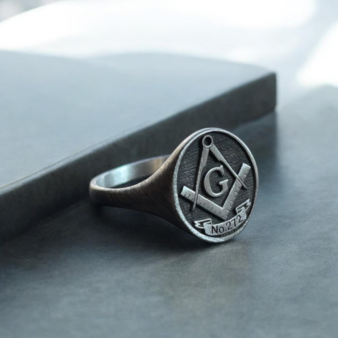 Vintage Masonic Ring, Master Mason With Lodge Number Signet Ring ...