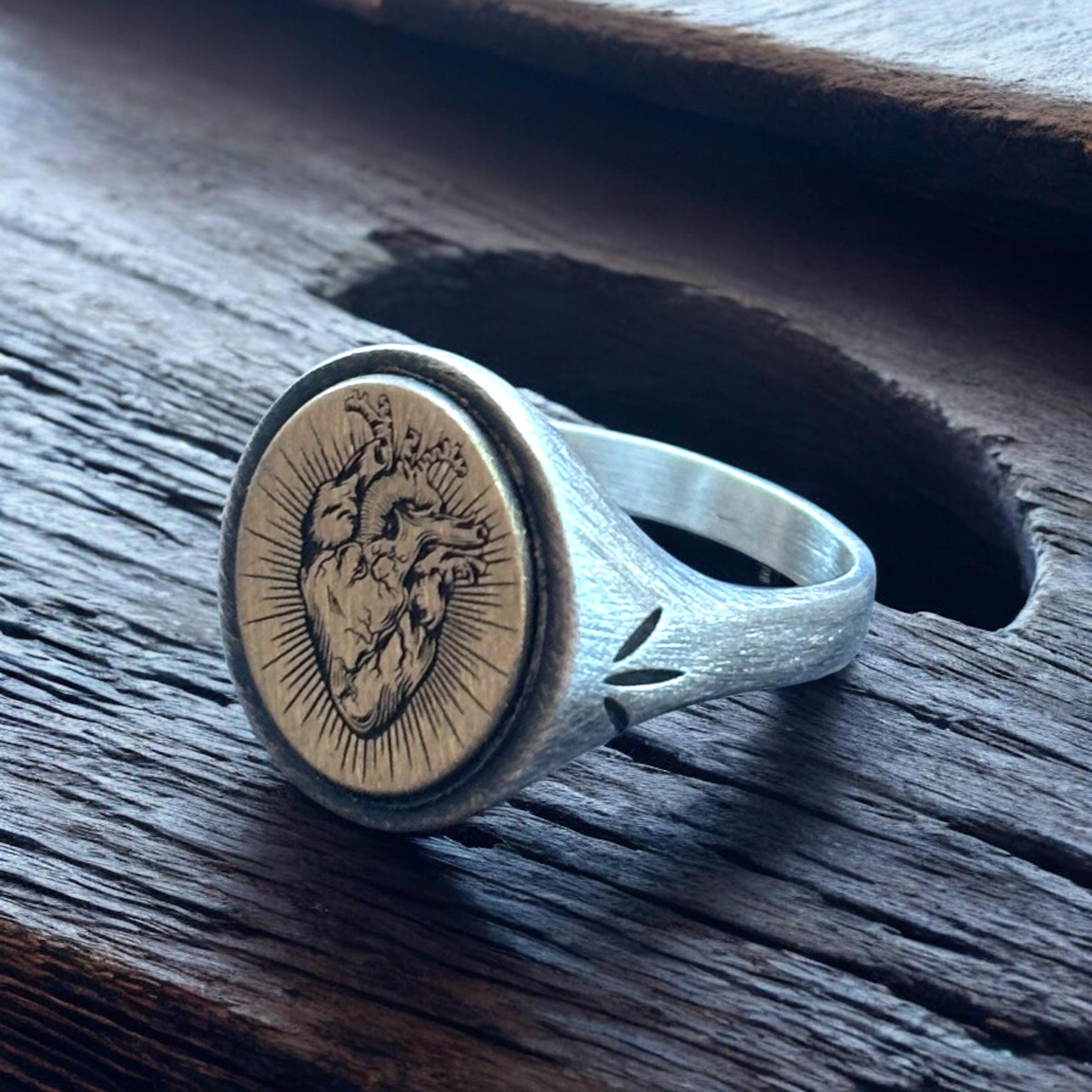 Vintage Anatomical Heart Ring, Medical Student Gifts | Nurse Gifts ...