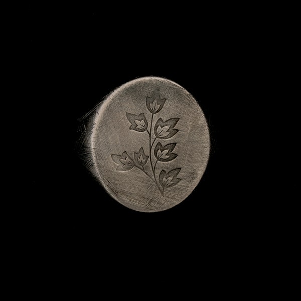 Wildflower Signet Ring - Etsy