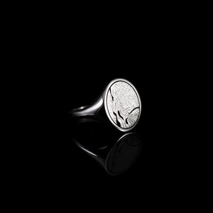 Starry Night Signet Ring, by Vincent Van Gogh, Silver Art Pinky Ring ...