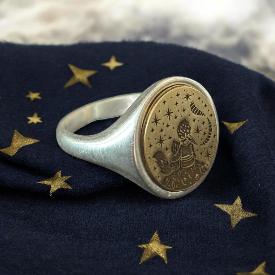 The Little Prince Ring, Literary Signet Ring Women, Book Lovers Pinky ...