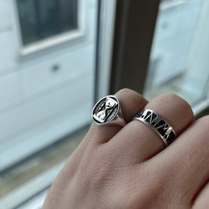 Memento Mori - Memento Vivere Ring, Stoicism Signet Ring Men, Sand ...