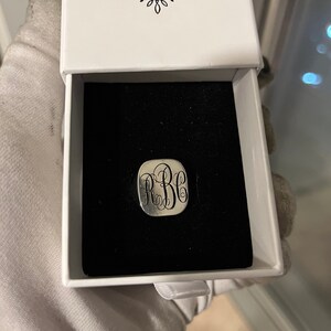 Custom Three Initial Signet Ring Men, Gold Filled Square Ring Women ...